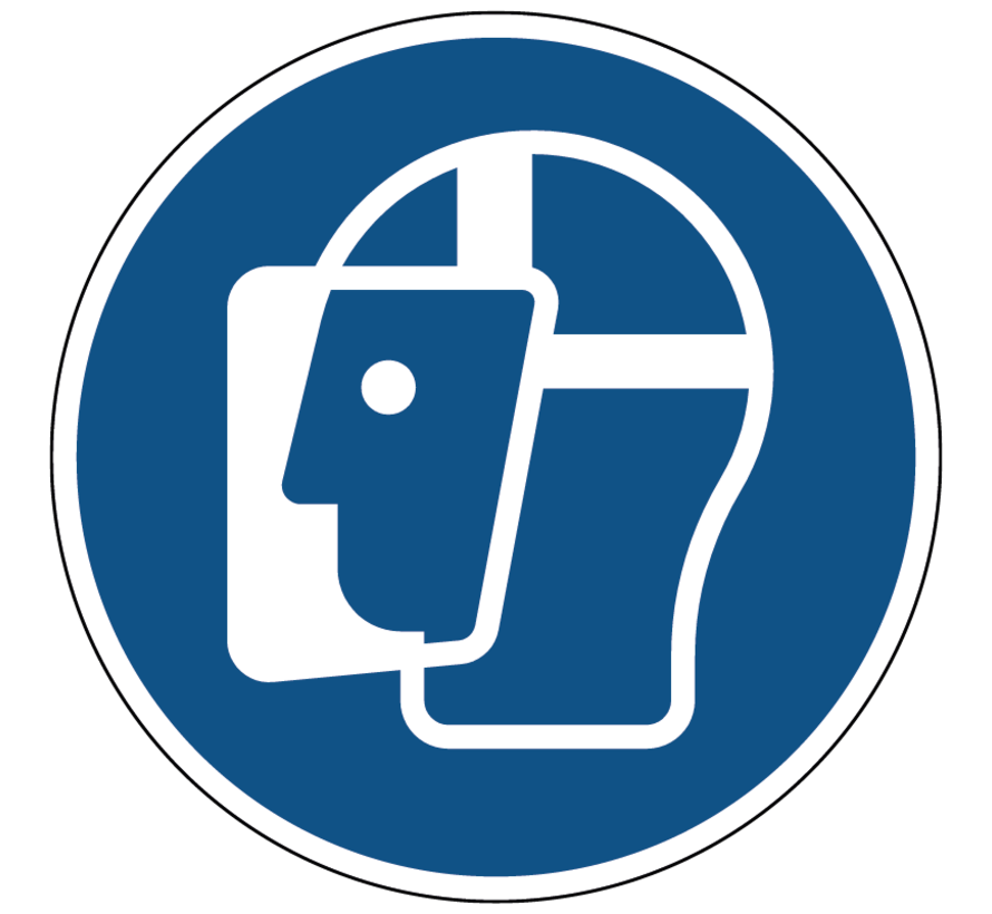 Gezichtsbescherming verplicht verplicht pictogram – Pbmveilig