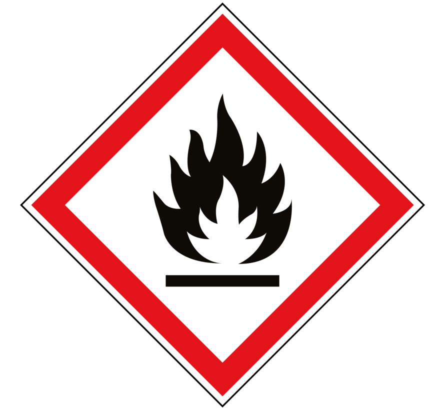 GHS 02 flammable substances sticker – Pbmveilig